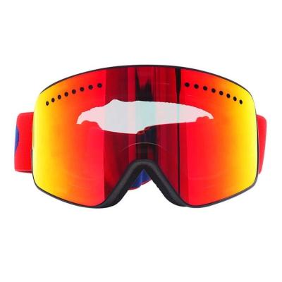 China Customized Support Magnetic Ski Goggles for Winter Sports and Anti-fog Protection for sale