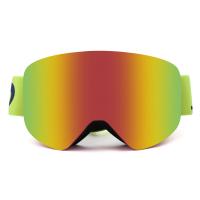 China Stylish Adult Ski Goggles with Adjustable Anti Slip Strap and Magnetic Cylindrical Lens for sale