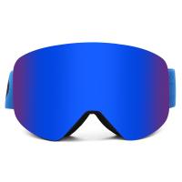 China Stylish Adult Ski Goggles with Adjustable Anti Slip Strap and Magnetic Cylindrical Lens for sale