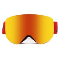 China Stylish Adult Ski Goggles with Adjustable Anti Slip Strap and Magnetic Cylindrical Lens for sale