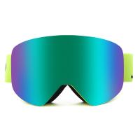 China Stylish Adult Ski Goggles with Adjustable Anti Slip Strap and Magnetic Cylindrical Lens for sale