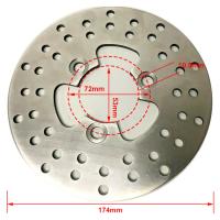 China Replacement Front Brake Disc Rotor 174mm for Honda TRX250R TRX400 TRX450R ATV Position for sale
