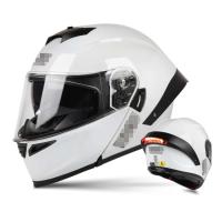 China Head Safety Protection with Custom DOT Approved Flip Up Motorcycle Helmets and Lights for sale