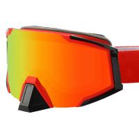 China Custom Adult Cylindrical Anti-Fog UV400 Ski Goggles with 3 Layers Foam and Nose Guard for sale