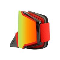 China Custom Adult Cylindrical Anti-Fog UV400 Ski Goggles with 3 Layers Foam and Nose Guard for sale