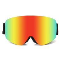 China Customized Logo Accepted Oem Magnetic Ski Goggles with Polarizer Lens and Foam Layers for sale