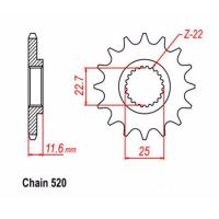 China Custom 11T 12T 13T 520 ATV Drive Front Sprocket for Polaris ATV Natural Color/Replace for sale