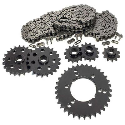 China 520 ATV Chain and Sprocket Sets Fit for Polaris 400 4 x 4 W9140 Golden Custom Color for sale