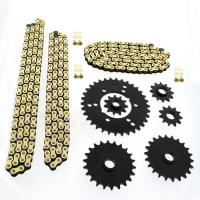 China 520 ATV Chain and Sprocket Sets Fit for Polaris 400 4 x 4 W9140 Golden Custom Color for sale