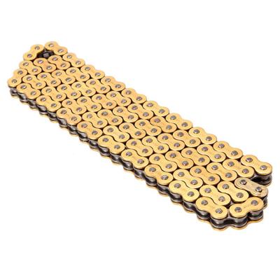 China 20CrMnTi Custom Gold 520 X Ring Motorcycle Chain for ATV Motorcycle for sale