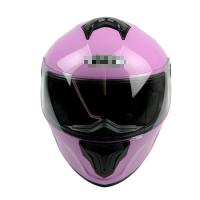 China Custom DOT Approved Pink Full Face Motorcycle Helmet with ABS Material and Custom Design for sale