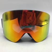 China 3 Layers High Density Foam Orange Customizable Ski Snow Goggles for Men and Women for sale