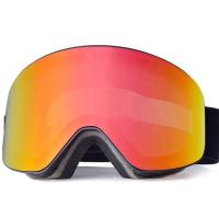 China Applicable Scene Customized Anti-fog UV400 Frameless Magnetic Ski Goggles for Skiing for sale