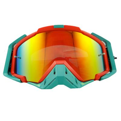 China Adjustable High Strap Dirt Bike Motorcycle Custom MX Goggles Motocross with Nose Guard for sale