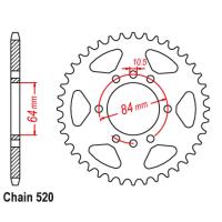 China 520 39-42T Rear Sprocket for Suzuki LT230 LT250 LTZ400 ATV Chains Model Custom for sale