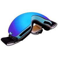 China Colour Plating Snow Glasses Ski Goggles with 3 Layers Foam and Custom Color Lenses for sale