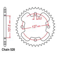China 37T/38T Teeth Motorcycle Sprocket for Polaris 500 Predator 450 525 Outlaw Custom Steel for sale