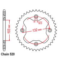 China CNC Aluminium 520 38T Rear Sprocket for KTM 450 505 525 XC SX Durable Design for sale