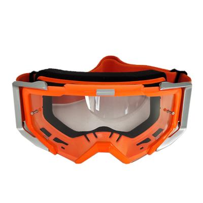 China Motorcycle Competitions Custom Logo Motocross Goggles with Adjustable High Strap for sale
