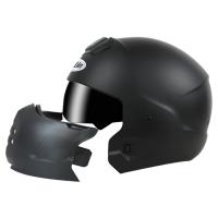 China Black Custom DOT ECE Approved Motorcycle Full Face Helmet with Removable Chin Pad for sale