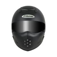 China Black Custom DOT ECE Approved Motorcycle Full Face Helmet with Removable Chin Pad for sale