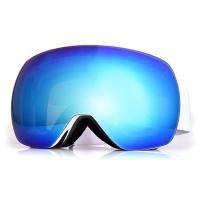 China Anti-fog UV400 Magnetic Ski Goggles with Customizable Spherical Polycarbonate Lenses for sale