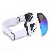 China Anti-fog UV400 Magnetic Ski Goggles with Customizable Spherical Polycarbonate Lenses for sale