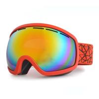China Adjustable High Anti-Fog Snow Ski Goggles with Customized Logo and REVO Lenses Skiing for sale