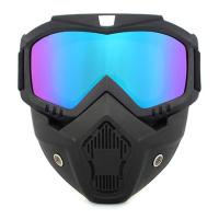 China HD Motorcycle Goggles with Optional 1/2/3 Layers Face Foam and Windproof Face Mask for sale