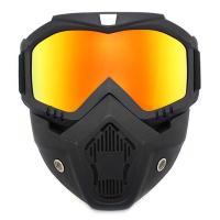 China HD Motorcycle Goggles with Optional 1/2/3 Layers Face Foam and Windproof Face Mask for sale