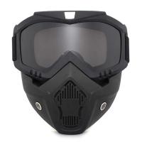 China HD Motorcycle Goggles with Optional 1/2/3 Layers Face Foam and Windproof Face Mask for sale