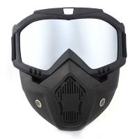 China HD Motorcycle Goggles with Optional 1/2/3 Layers Face Foam and Windproof Face Mask for sale