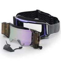 China Customized UV400 Fashion MX Motocross Roll Off System Goggles with Adjustable Strap for sale
