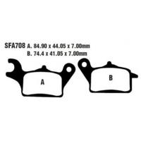 China Sample Black Semi Metallic Custom Scooter Brake Pads FA708 for Honda NCX50 NSC110 ACB110 for sale