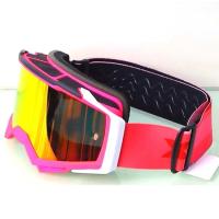 China 2023 Newest OEM Custom Dirt Bike Red Goggles with Adjustable Anti Slip Elastic Strap for sale