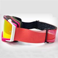 China 2023 Newest OEM Custom Dirt Bike Red Goggles with Adjustable Anti Slip Elastic Strap for sale