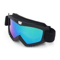 China Custom Logo Black Motorcycle Motocross Goggles with Removable Mask and Black Color for sale