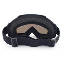 China Custom Logo Black Motorcycle Motocross Goggles with Removable Mask and Black Color for sale