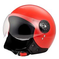 China Gray/Red ABS Custom Half Face Helmet DOT ECE Certified Open Face Motorcycle Helmet for sale