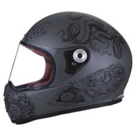 China Certified Glass Fiber Retro Style Full Face Motorcycle Helmet with Comfortable Lining for sale