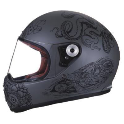 China Certified Glass Fiber Retro Style Full Face Motorcycle Helmet with Comfortable Lining for sale