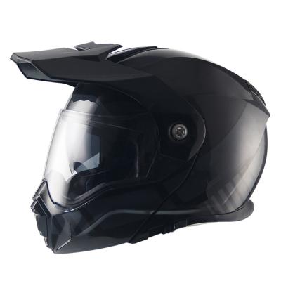 China Double Visor Custom Black Dot Flip Up Motorcycle Helmet for Replacement/Repair Needs for sale