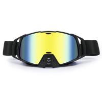 China Silicone Strap Customizable Frame Color Motocross Goggles with Removable Nose Guard for sale