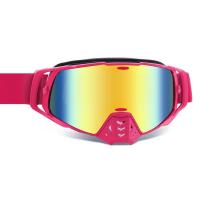 China Silicone Strap Customizable Frame Color Motocross Goggles with Removable Nose Guard for sale