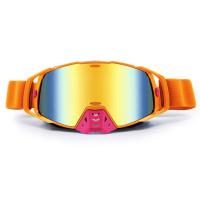 China Silicone Strap Customizable Frame Color Motocross Goggles with Removable Nose Guard for sale