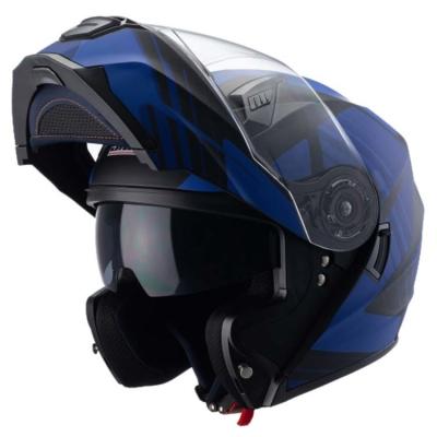 China DOT Approved Motorcycle Flip Up Helmet with Double Visor and Anti-Scratch PC Material for sale