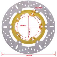China Custom Color 290mm Floating Front Motorcycle Disc Brake Rotor for Suzuki SFV650 SV650 for sale