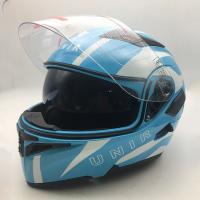 China Blue Modular Flip Up Motorcycle Helmet DOT Approved S/M/L/XL Sizes for Budget Buyers for sale