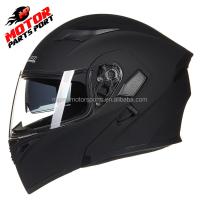 China Motorcycle Dual Visor Flip up Modular Full Face Helmet DOT 6 Colors XL GLOSS BLACK for sale