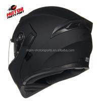 China Motorcycle Dual Visor Flip up Modular Full Face Helmet DOT 6 Colors XL GLOSS BLACK for sale